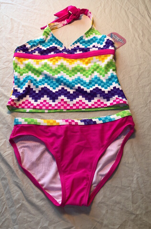 Breaking Waves Multi Color Tankini Swimsuit 16 93 | eBay