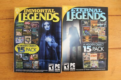 Lot of 2 IMMORTAL LEGENDS HIDDEN OBJECT 15 PACK PC Game Bundle [MR3-C3 ...