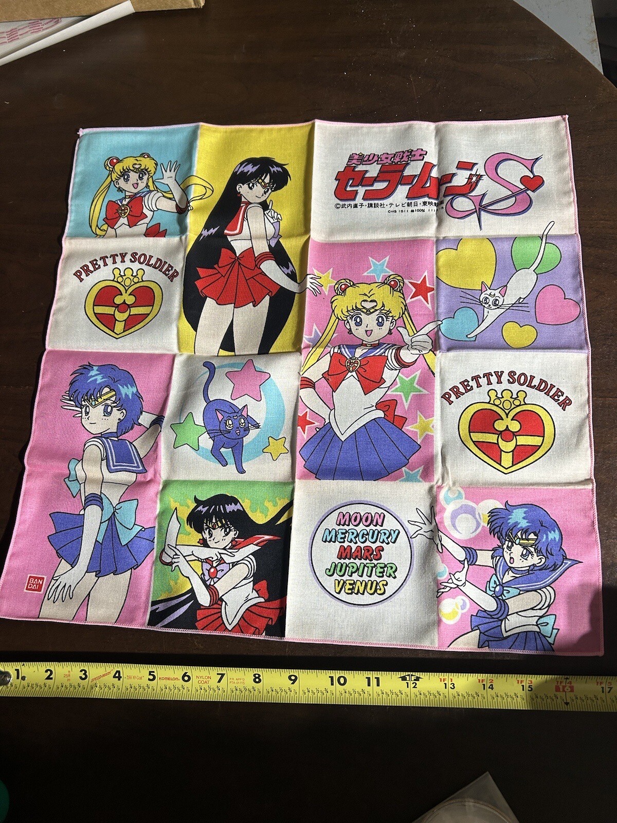 Bandai Sailor Moon S handkerchief warrior Luna Artemis Pretty Soldier ...