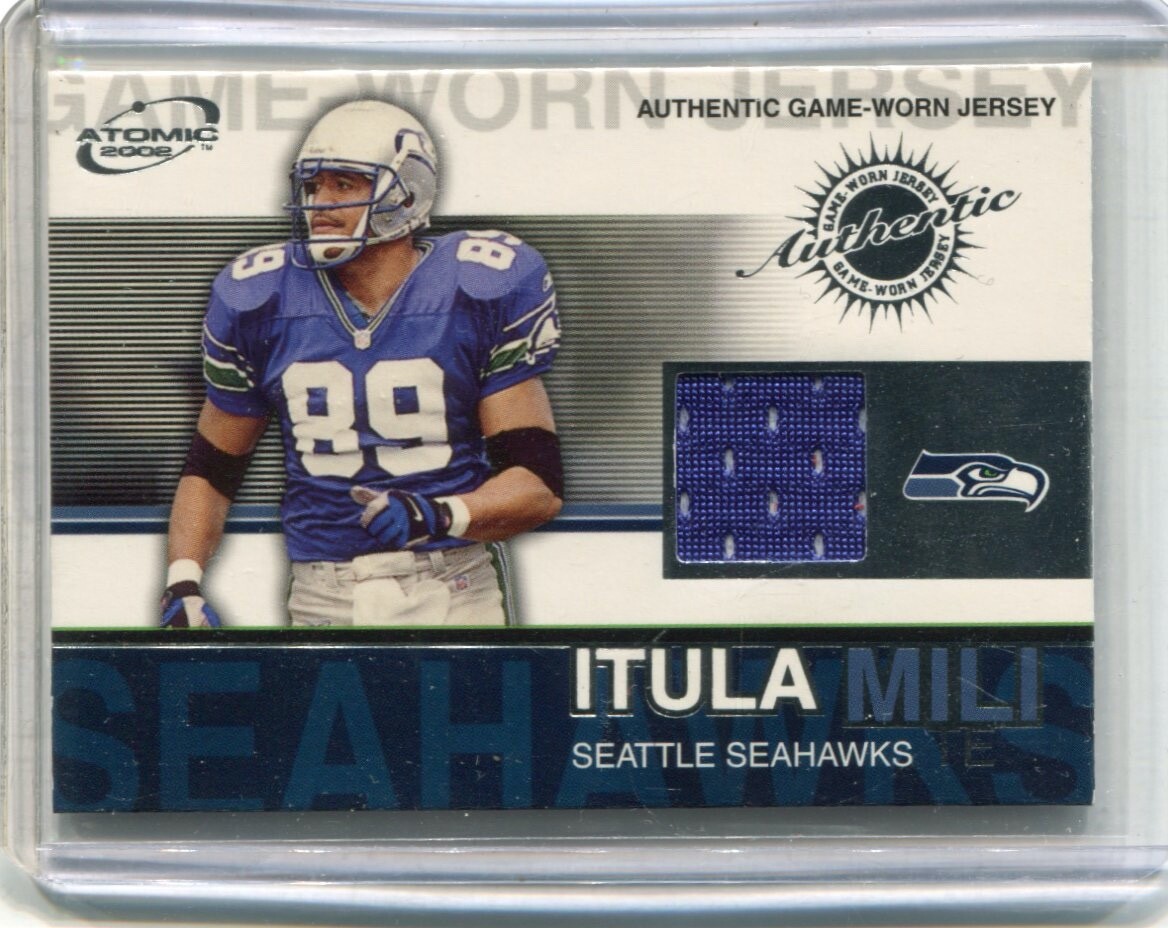 2002 Pacific Atomic - ITULA MILI - Game Worn Jersey - SEATTLE SEAHAWKS ...