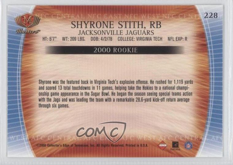 2000 Collector's Edge Masters Retail Shyrone Stith #228 Rookie RC | eBay