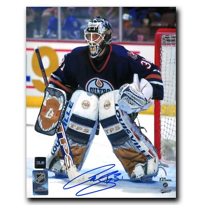 Curtis Joseph Edmonton Oilers Autographed 8x10 Photo (Navy) | eBay