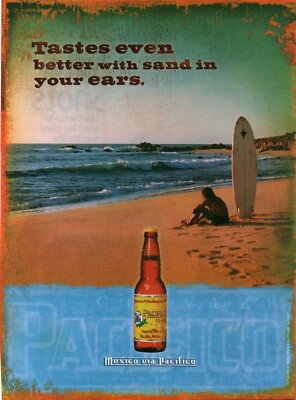 2004 PRINT AD - PACIFICO BEER AD - TASTE BETTER WITH SAND IN YOUR EARS ...