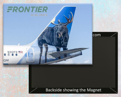 Frontier Airlines Tail Logo Handmade 3.25" x 2.25" Fridge Magnet ...
