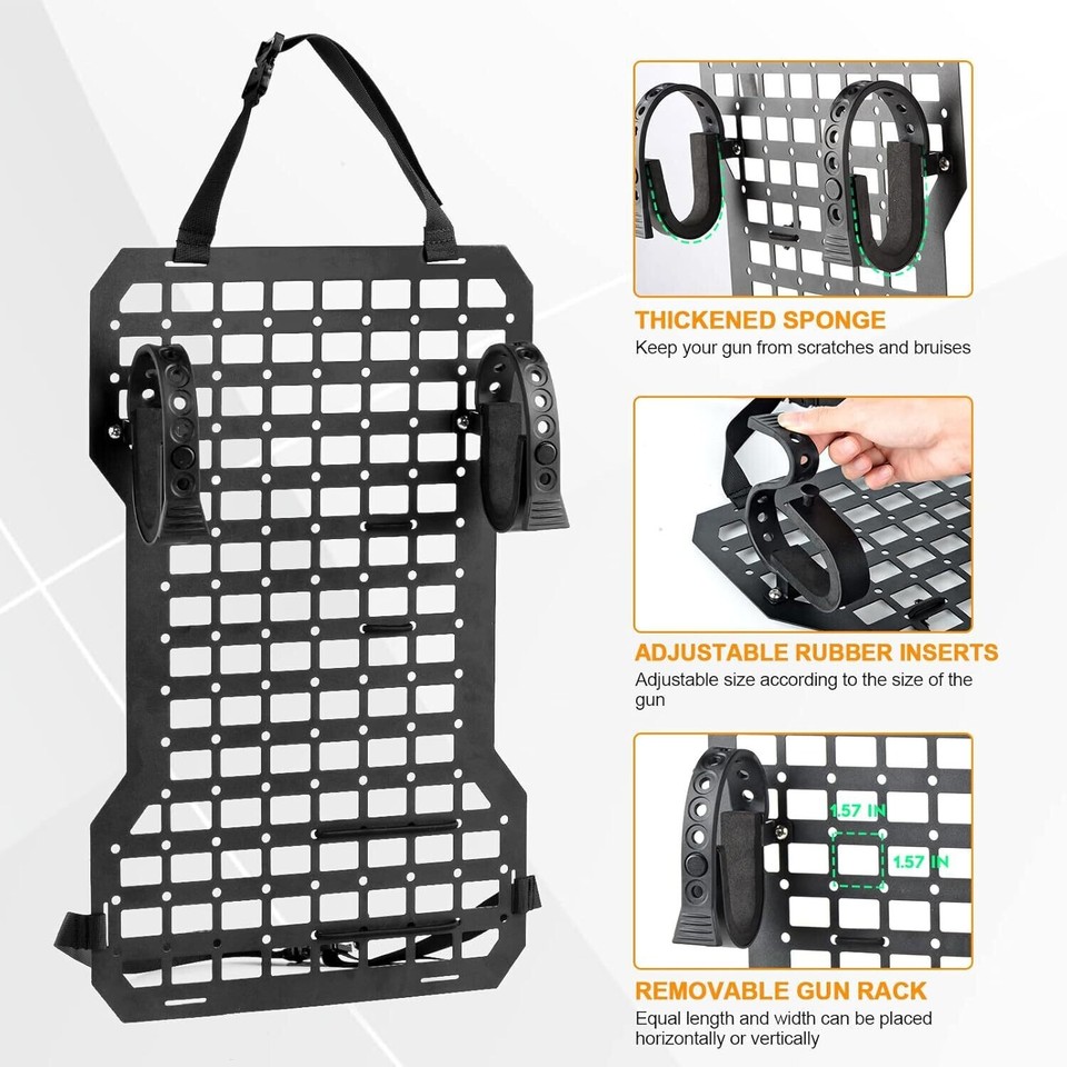 Molle Seat Back Organizer Molle Panel Gun Holder Gun Rack For Vehicles ...