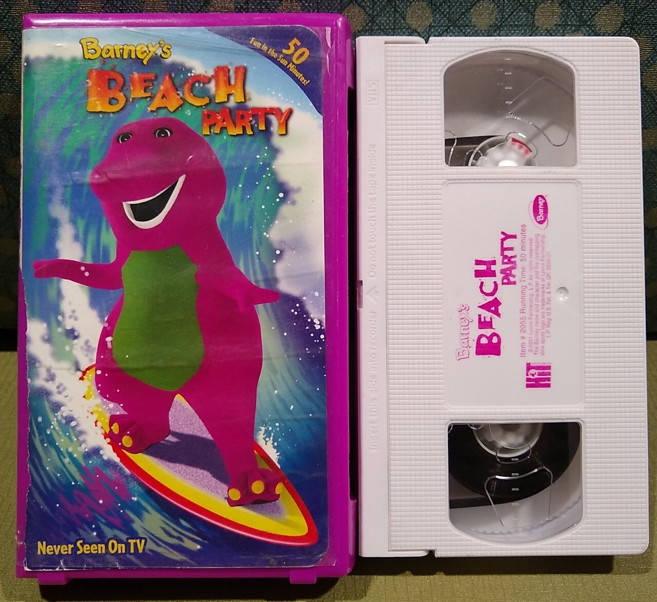 Barney's Beach Party VHS, Rare WHITE Tape | Grelly USA