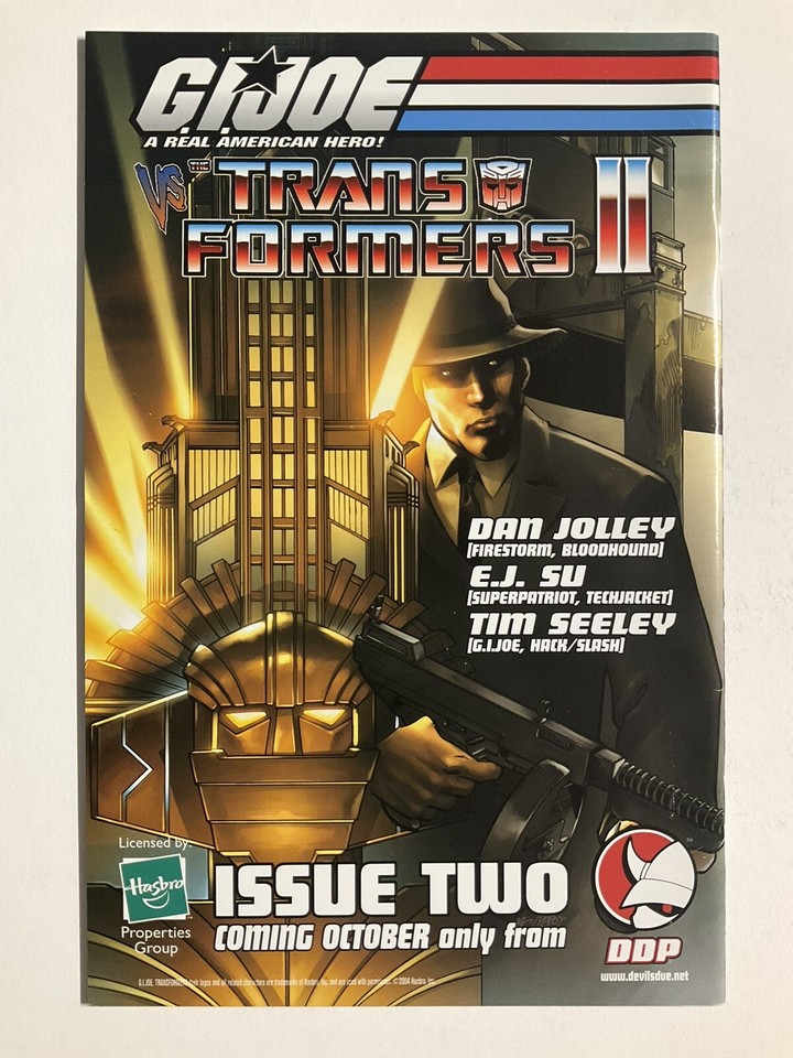 G.I. JOE VS TRANSFORMERS II 1 B SIGNED SEELEY NM NEAR MINT DDP | eBay