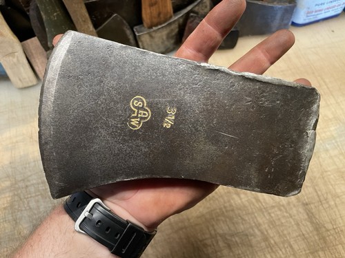 Vintage S.A. Wetterlings Axe Head - 3-1/2 lbs SAW Swedish Axe Head ...