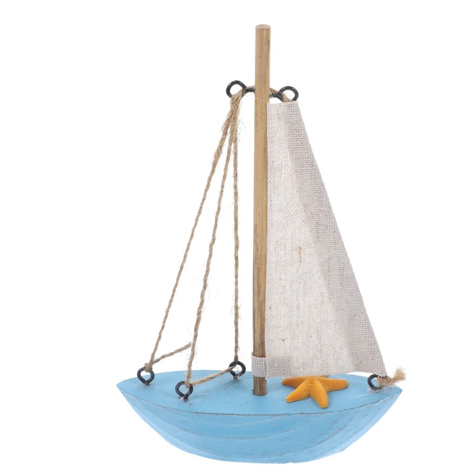 Creative Sailboat Model Wooden Ship Nautical Decorative Sailboats ...