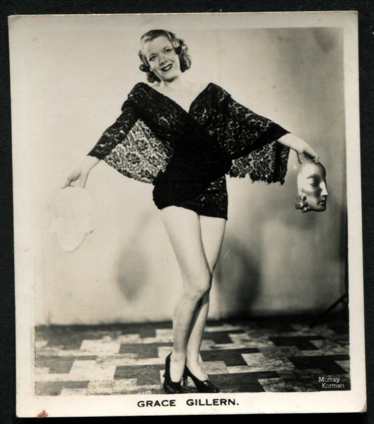 Tobacco Card,Carreras,FILM AND STAGE BEAUTIES,Large,LF54,1939,Grace ...