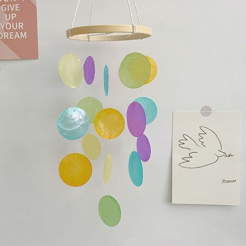 Natural Shell Wind Chimes Circle Shell Dream Catchers Shell Pendant ...