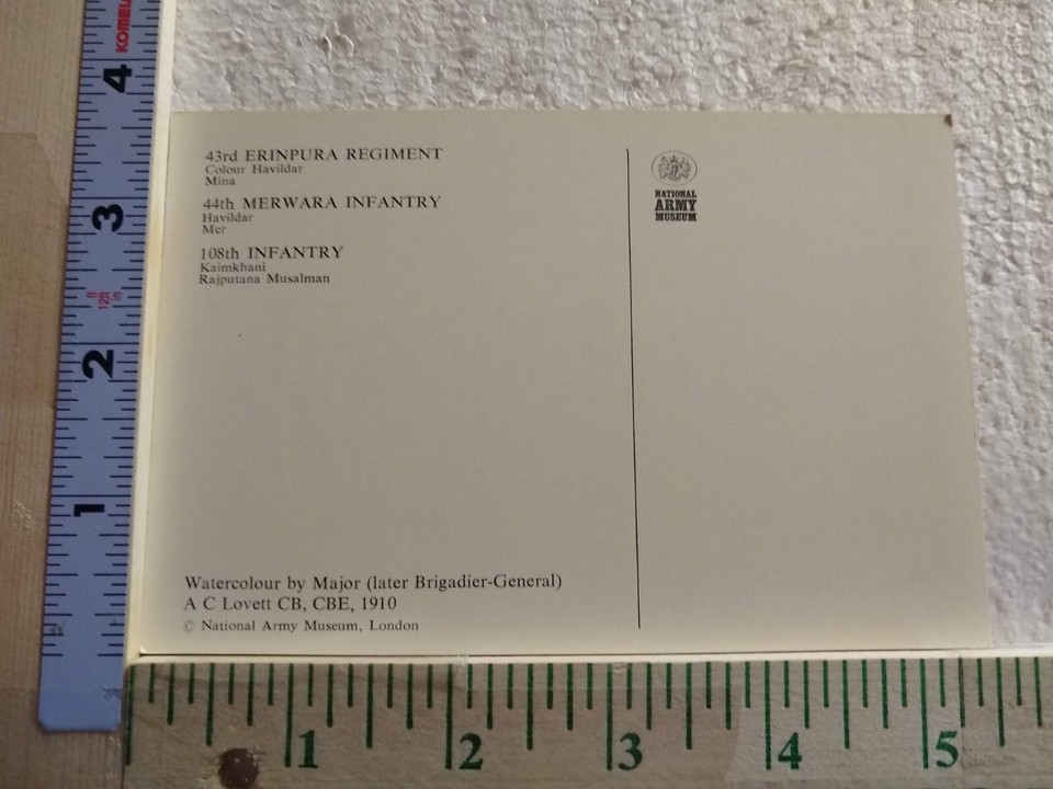 Postcard Colour Havildar Mina, Havildar Mer & Kaimkhani Rajputana ...