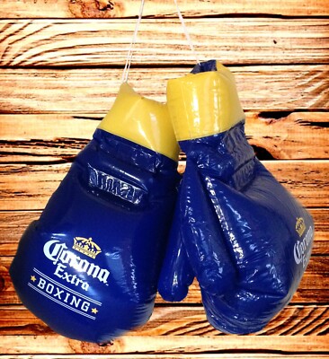 2 CORONA EXTRA BEER INFLATABLE WEARABLE BOXING GLOVES GLOVE PAIR Blow ...