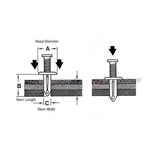 For Can Am Replacement ATV UTV 50 8mm 5/16" Plastic Fender Rivet Clips ...