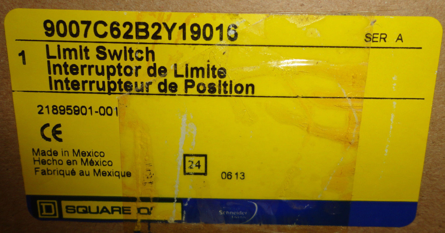 Square D 9007C62B2Y19016 Limit Switch with 9 Pin Connector 9007-C62B2 ...
