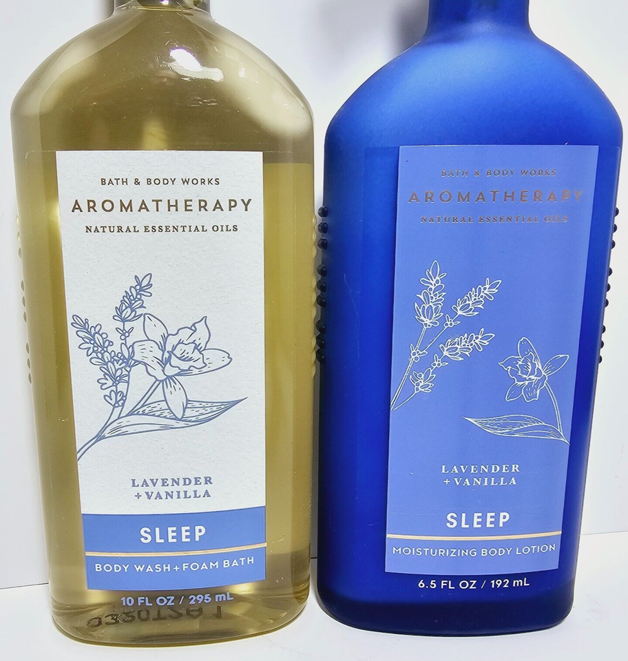 LAVENDER VANILLA Bath & Body Works Sleep Body Wash 10oz Lotion 6.5oz ...