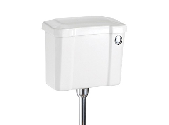 Burlington Low Level 440mm Slimline Ceramic Cistern With Front Push ...