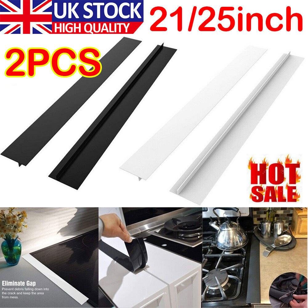 2X Silicone Kitchen Seals Gap Filler Stove Counter Cover for Cooker ...