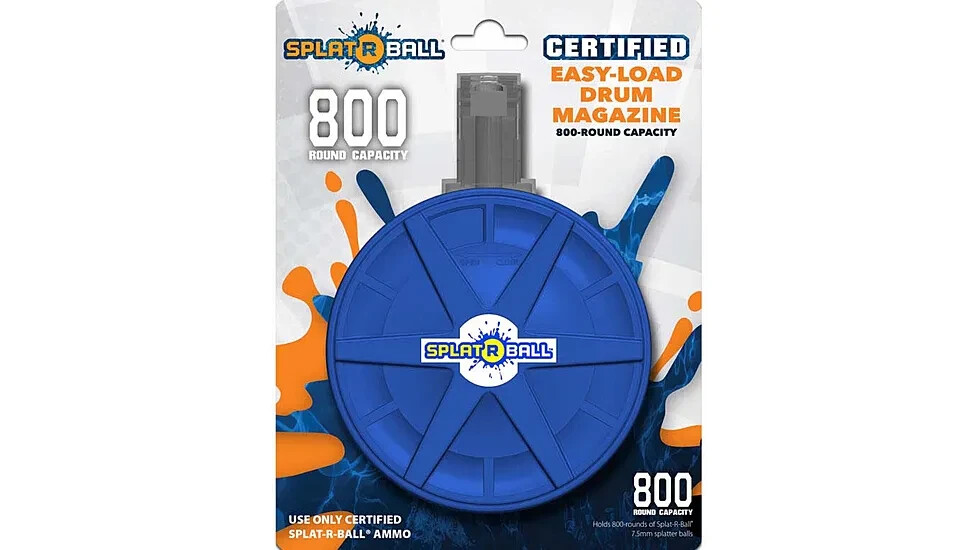 SPLAT R Ball Water Blaster Drum Magazine Toys, 800 Round, Blue, 950012 ...