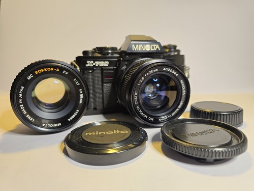 Mint Minolta X700, 35mm Film SLR w/50mm F1.7 & 35mm F2.8 Tested! | eBay