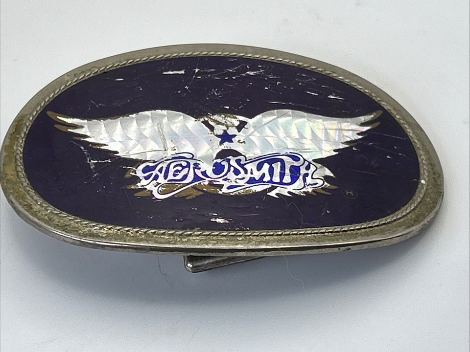 AEROSMITH METAL PRISM VINTAGE 1978 PACIFICA COLLECTIBLE BELT BUCKLE ...