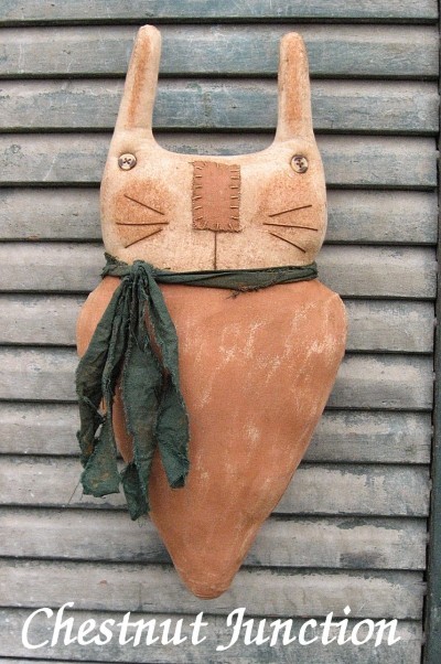 CARROT HARE PATTERN by Chestnut Junction...primitive patterns...easter ...
