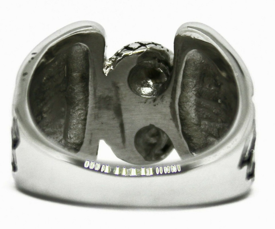 Wings & Wheel Stainless Steel Motorcycle Biker Ring Sz 7,8,9,10,11,12 ...
