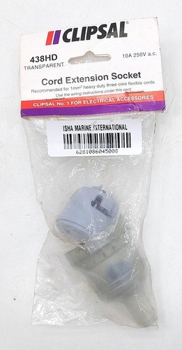 Clipsal 438HD Transparent Cord Extension Socket 5008 | eBay