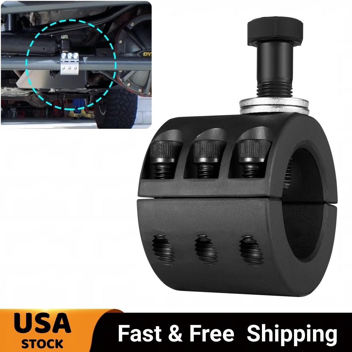 4050-63 Steering Stabilizer Clamp for 1-5/8" OD Tie Rod Jeep Wrangler ...