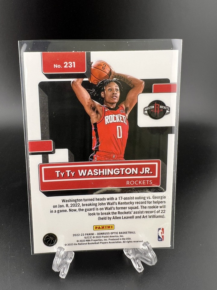 2022-23 Donruss Optic Basketball #231 TYTY WASHINGTON JR. RC Rated ...