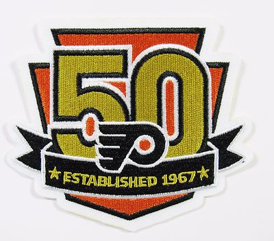 LOT OF (1) HOCKEY (NEW) PHILADELPHIA FLYERS (50 YEAR) PATCH PATCHES ...