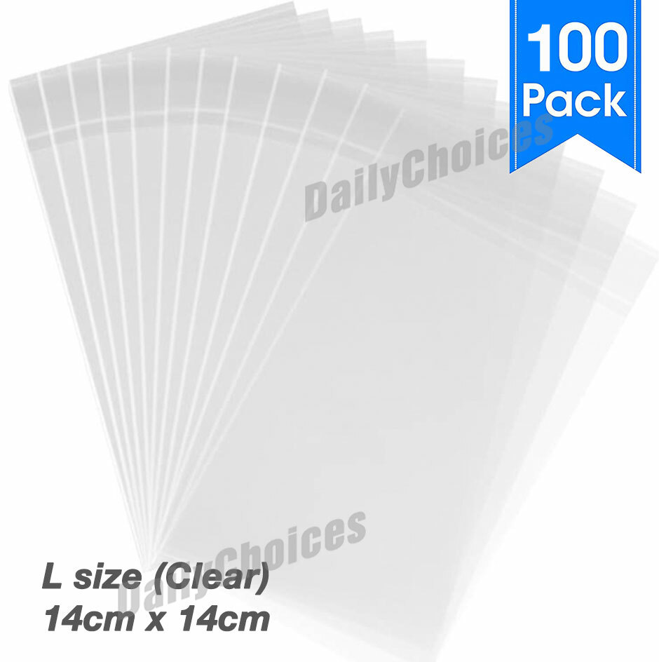Plain Clear Lolly Bags self-adhesive cello lollies candy treats bulk ...