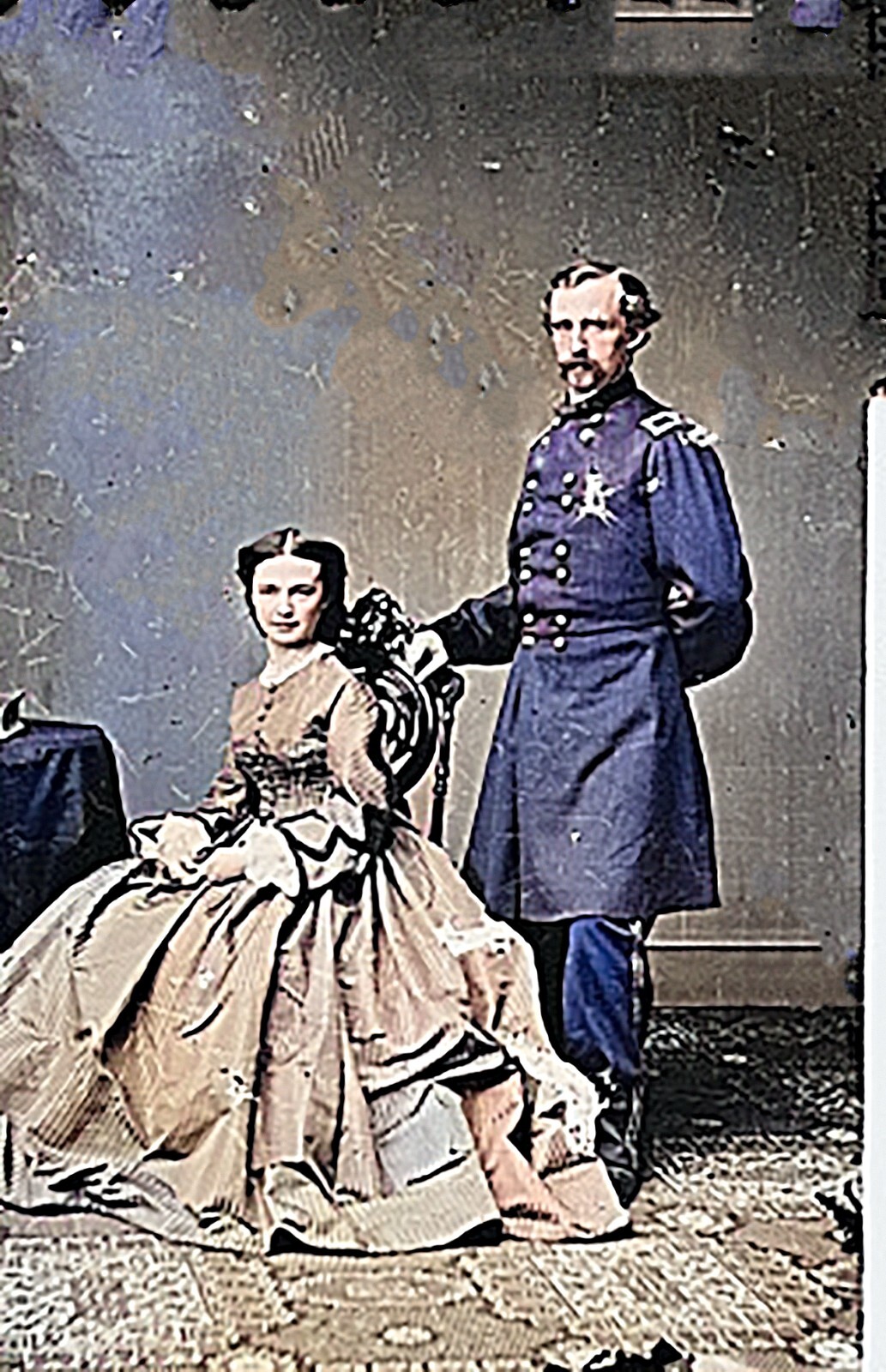 General George Armstrong Custer& Wife Libby 1863 on Canvas 8x11 | eBay