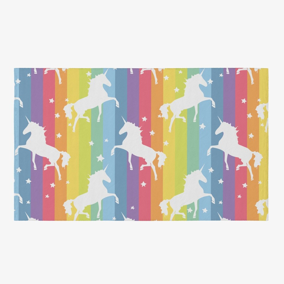 Rainbow Unicorn Area Rug rainbow Rug unicorns Rug kids Floor Rug ...