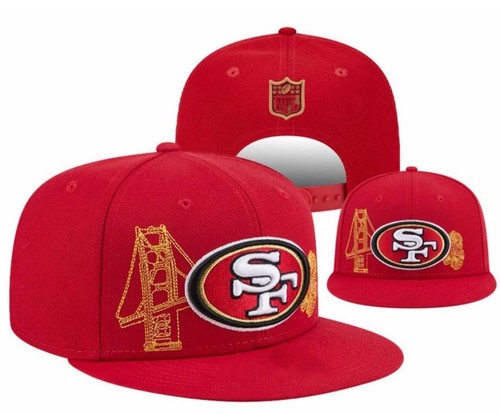 San Francisco 49ers Red Snapback Hat Embroidered SF Logo Bridge Patch ...