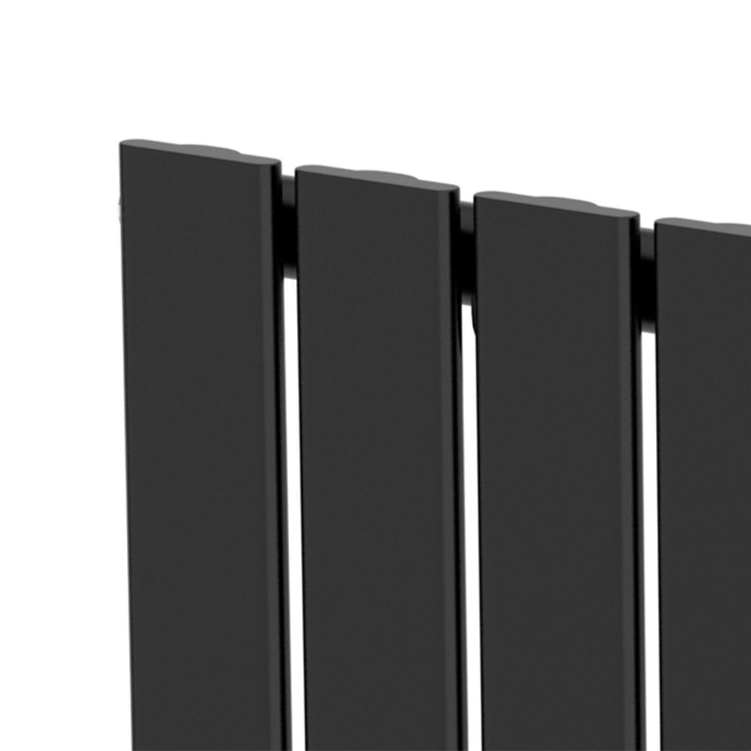 Black Designer Radiator Horizontal Flat Single Panel Rad 600x1440mm ...