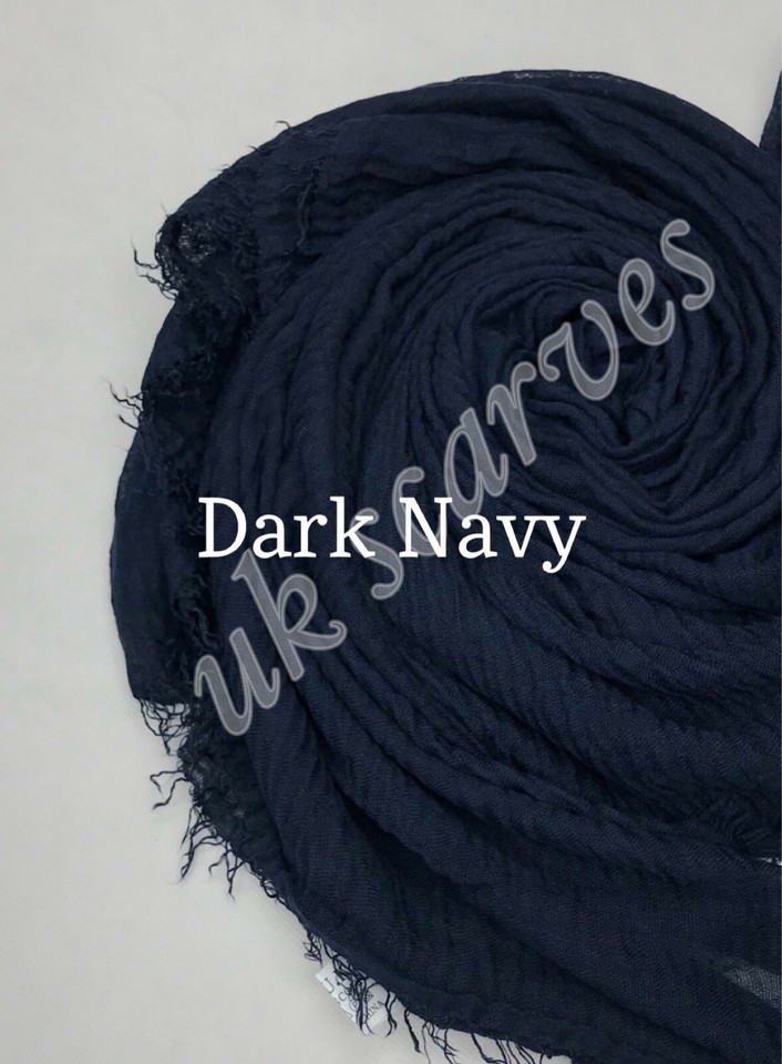 New Style Crinkle Scarf Hijab Plain Maxi Headscarf Crimp Scarves Shawl ...