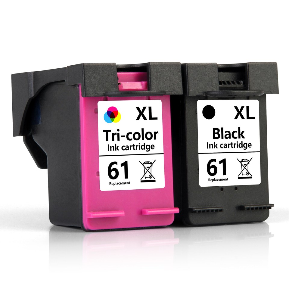 61XL Ink Cartridge Replacement for HP 61 XL Black Color Combo Pack for ...