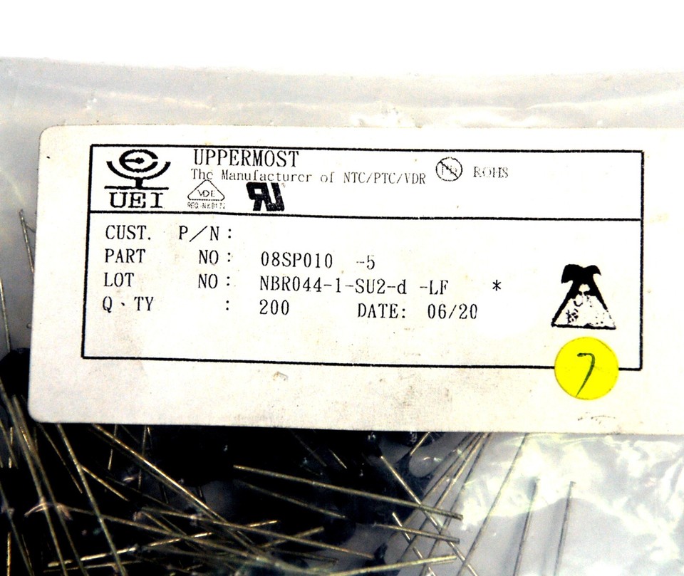 10pc NTC Thermistor Surge Protection 08SP010 N08SP010 SP010 10Ω φ8mm ...