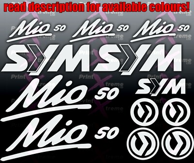 Sym MIO 50 Decals Stickers set Motorcycle Scooter Racing Choice of 16 ...