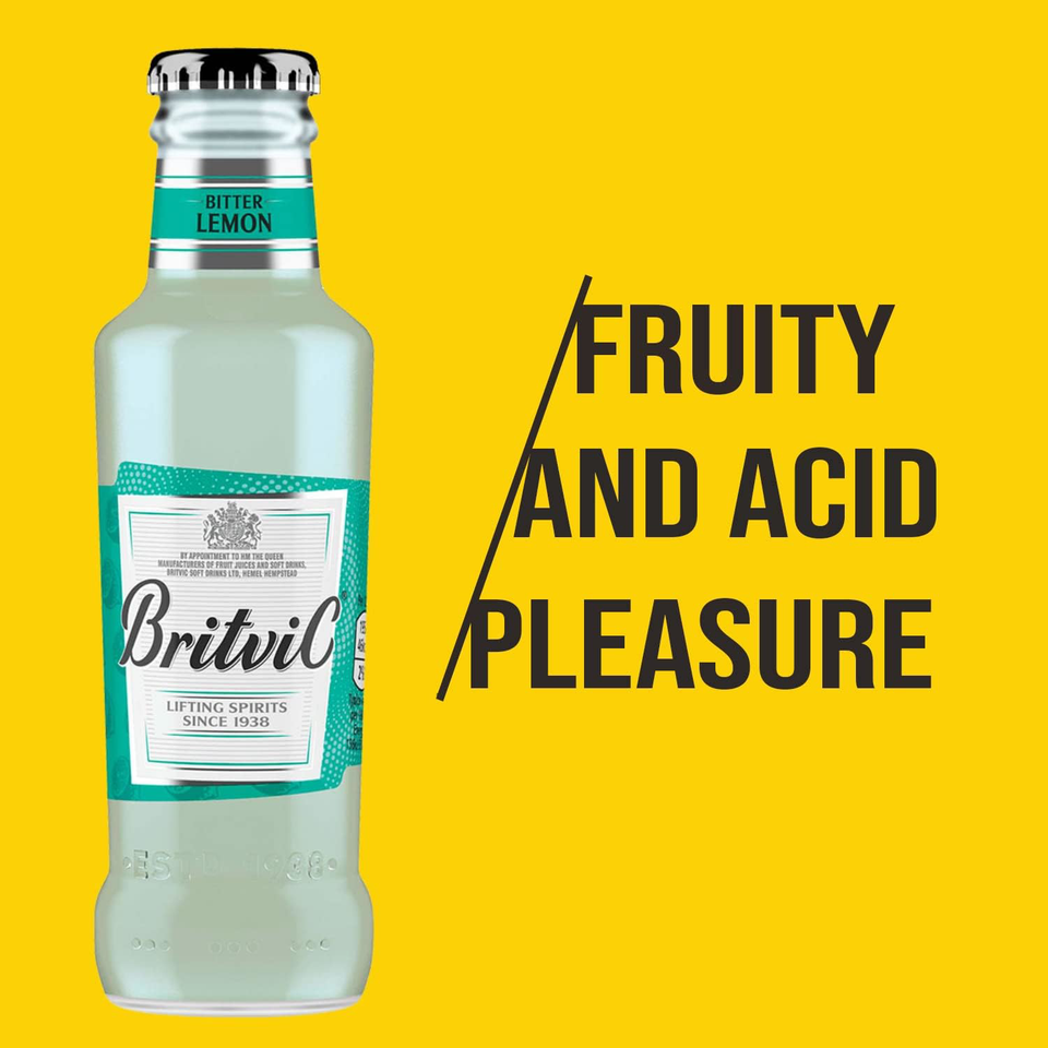 Britvic Bitter Lemon - Low Calorie Drink, 200 ml (Pack of 24) | eBay