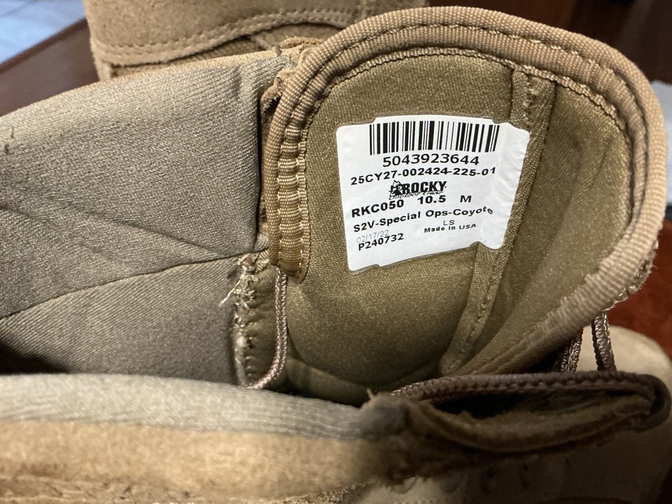 Rocky S2V Special Ops Tactical Military Boot 10.5M MEDIUM Coyote Brown ...