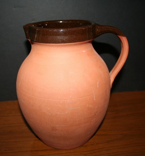 Terra Cotta Pottery Water Pitcher England C.H. Branham Royal Barum Ware ...