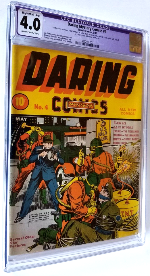 DARING MYSTERY COMICS #4 CGC VG 4.0 (A) TIMELY 1940 ALEX SCHOMBURG ...