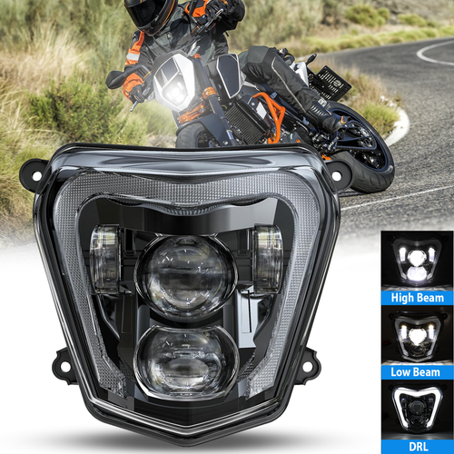Fit For Duke 690 2012-19 690R 2013-17 LED Headlight High Low Beam DRL ...