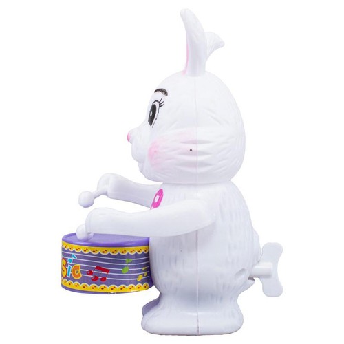 Wind Up Toy Rabbit Drumming 6cm x 13cm Orange, Purple, Yellow & Green ...