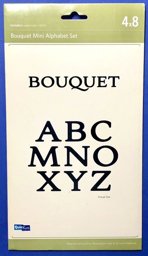BOUQUET Mini Alphabet Dies Set QUICKUTZ abc's texting word manuscript ...
