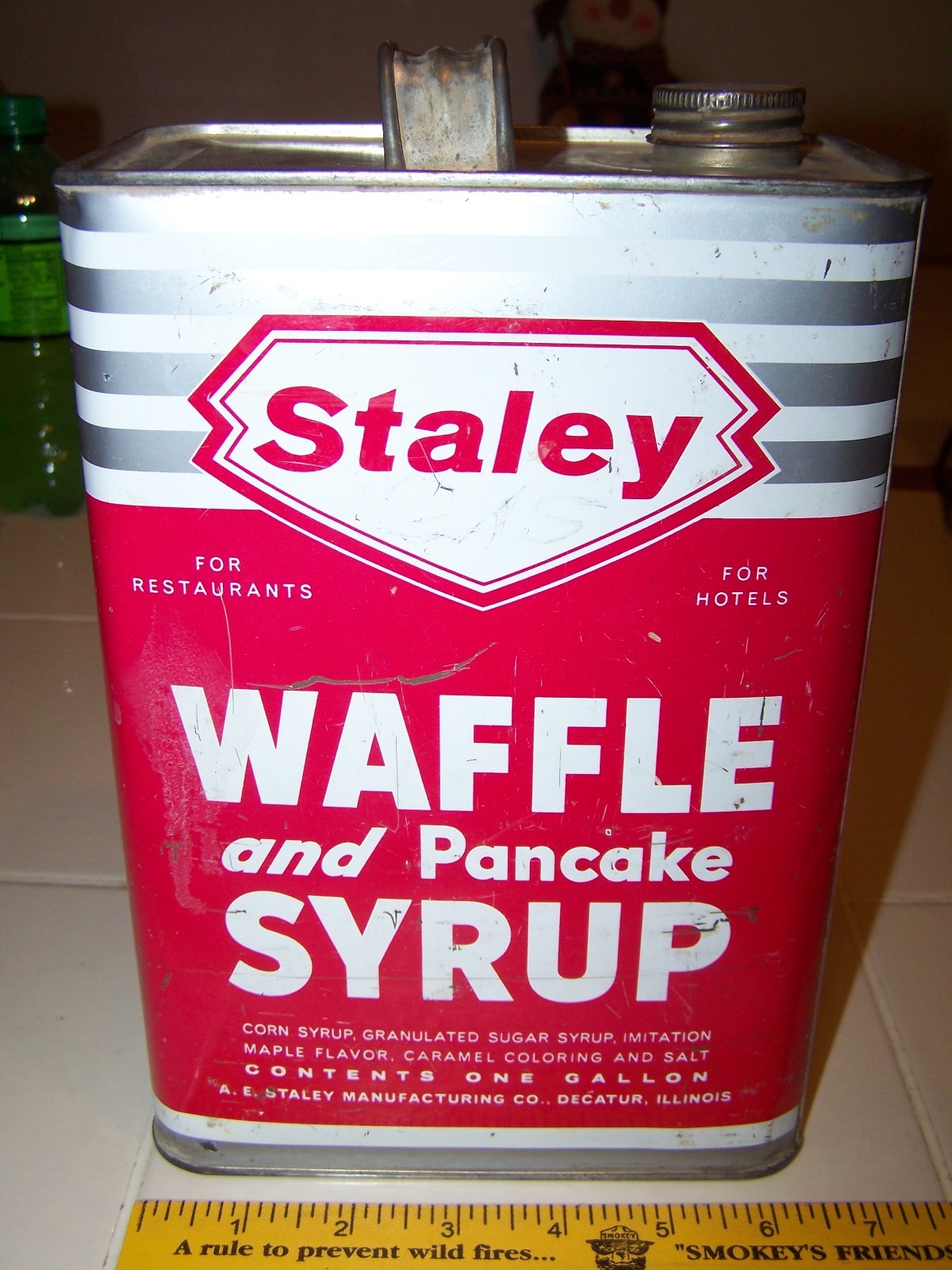 Vintage STALEY'S Sweetose WAFFLE and Pancake SYRUP 1 Gallon Empty Metal ...
