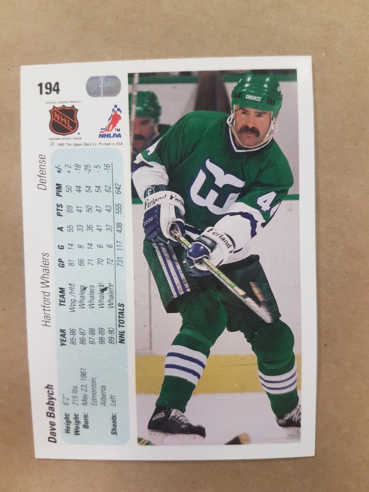 Dave Babych Upper Deck Autograph Card Signed Hockey 194 1991 | eBay