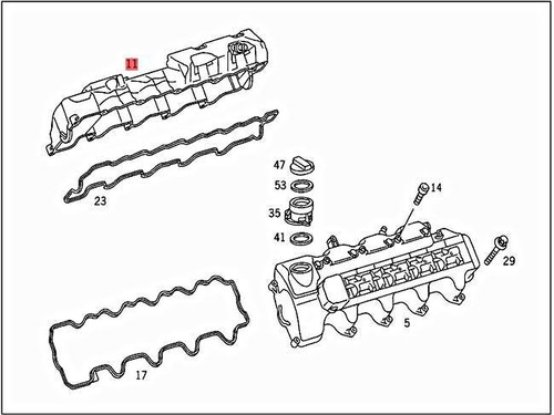 Genuine MERCEDES Right Cylinder head cover 1130100430 | eBay